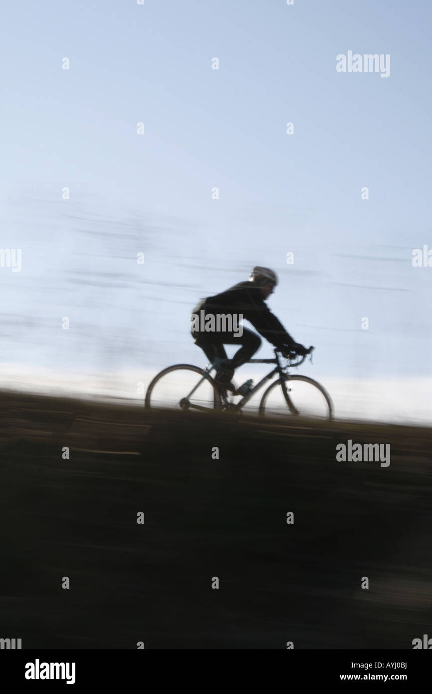 Cyclist night countryside hi-res stock photography and images - Alamy