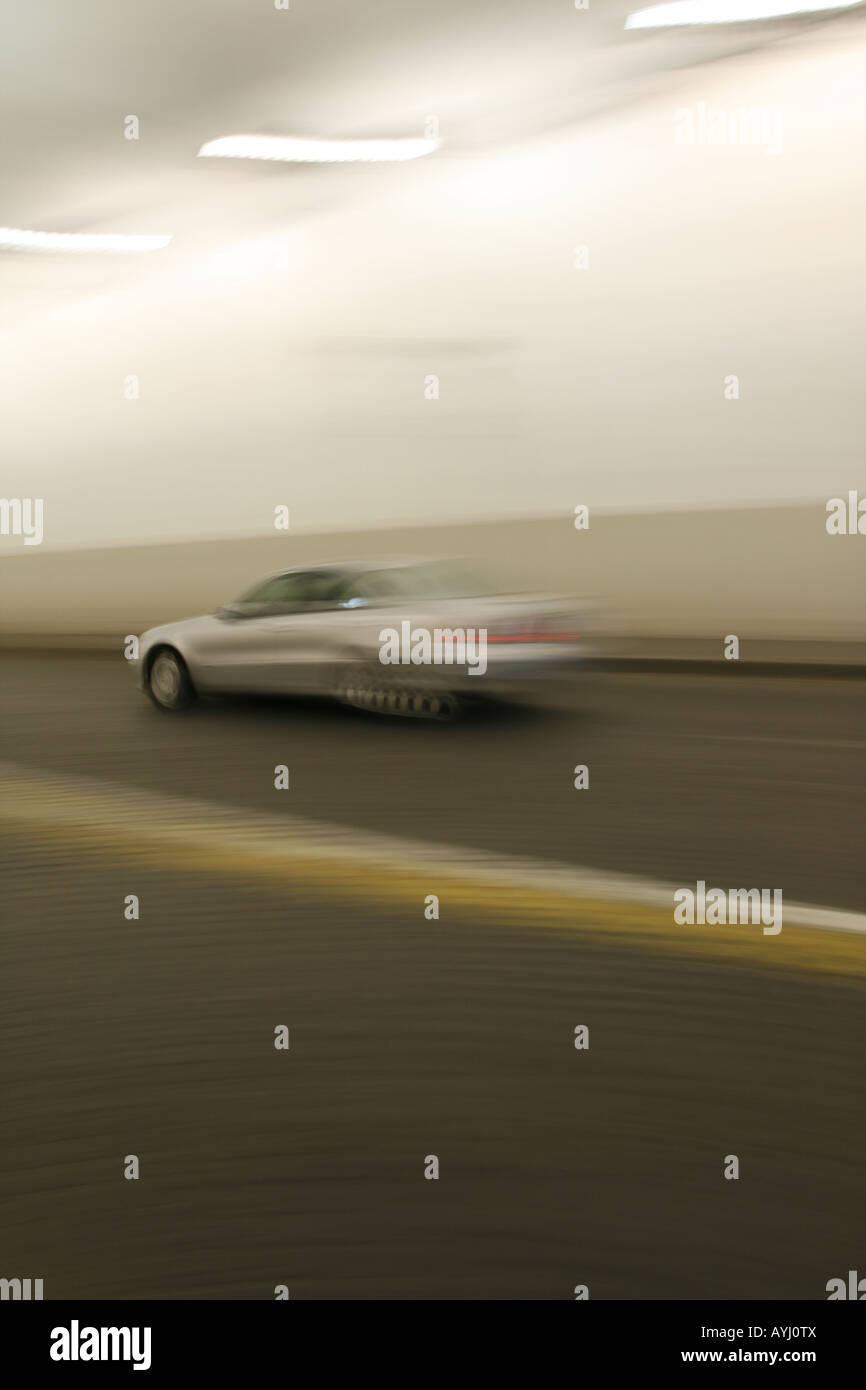blurred fast car in tunnel at night Stock Photo - Alamy