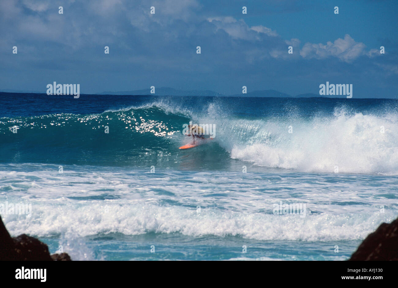 Surfing at the Pass Byron Bay New South Wales Australia Stock Photo - Alamy
