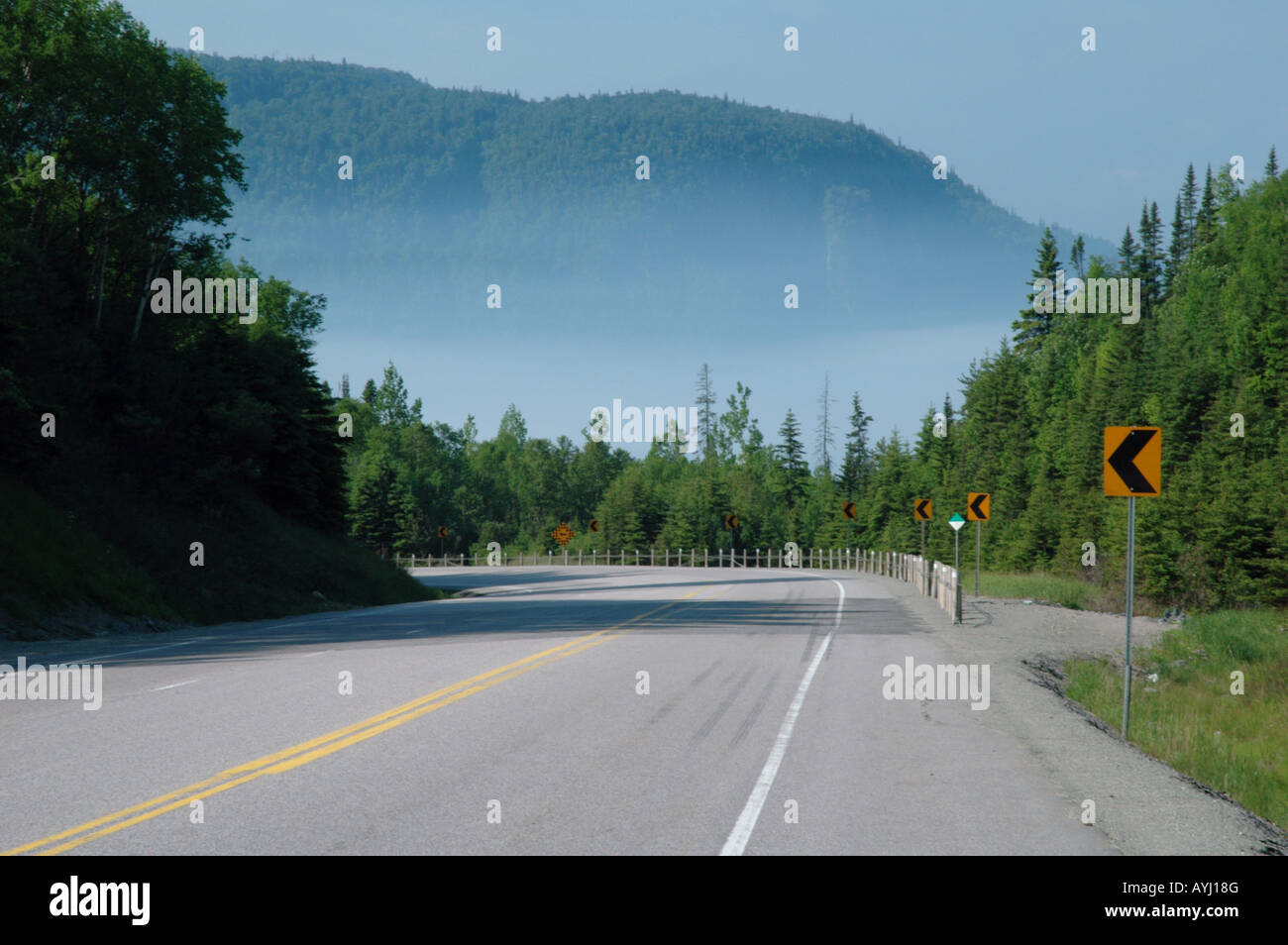 northern highway through mountains Stock Photo - Alamy
