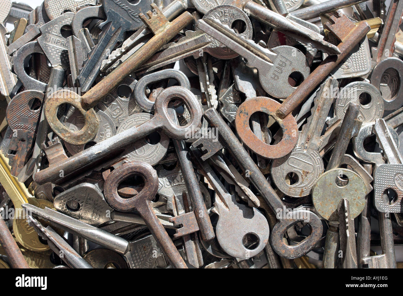pile of old keys Stock Photo - Alamy