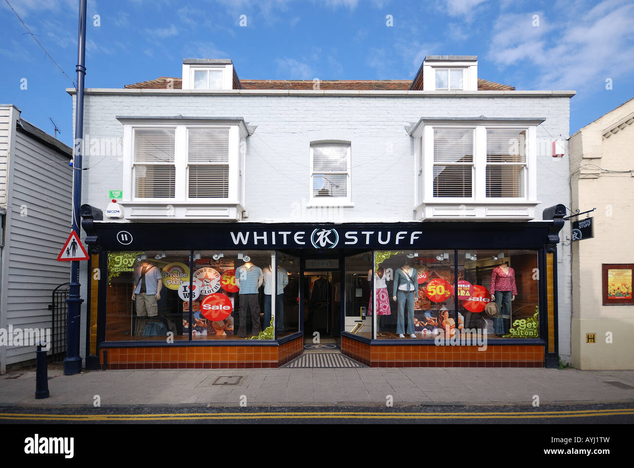 white stuff in harbour Street part of the High street shops in ...