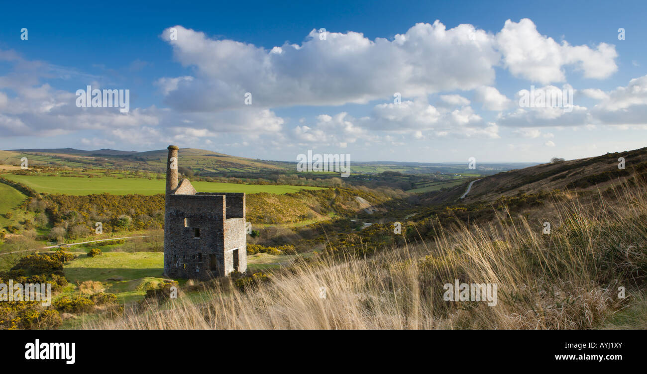 The remains of Wheal Betsy the engine house of a lead and silver mine ...