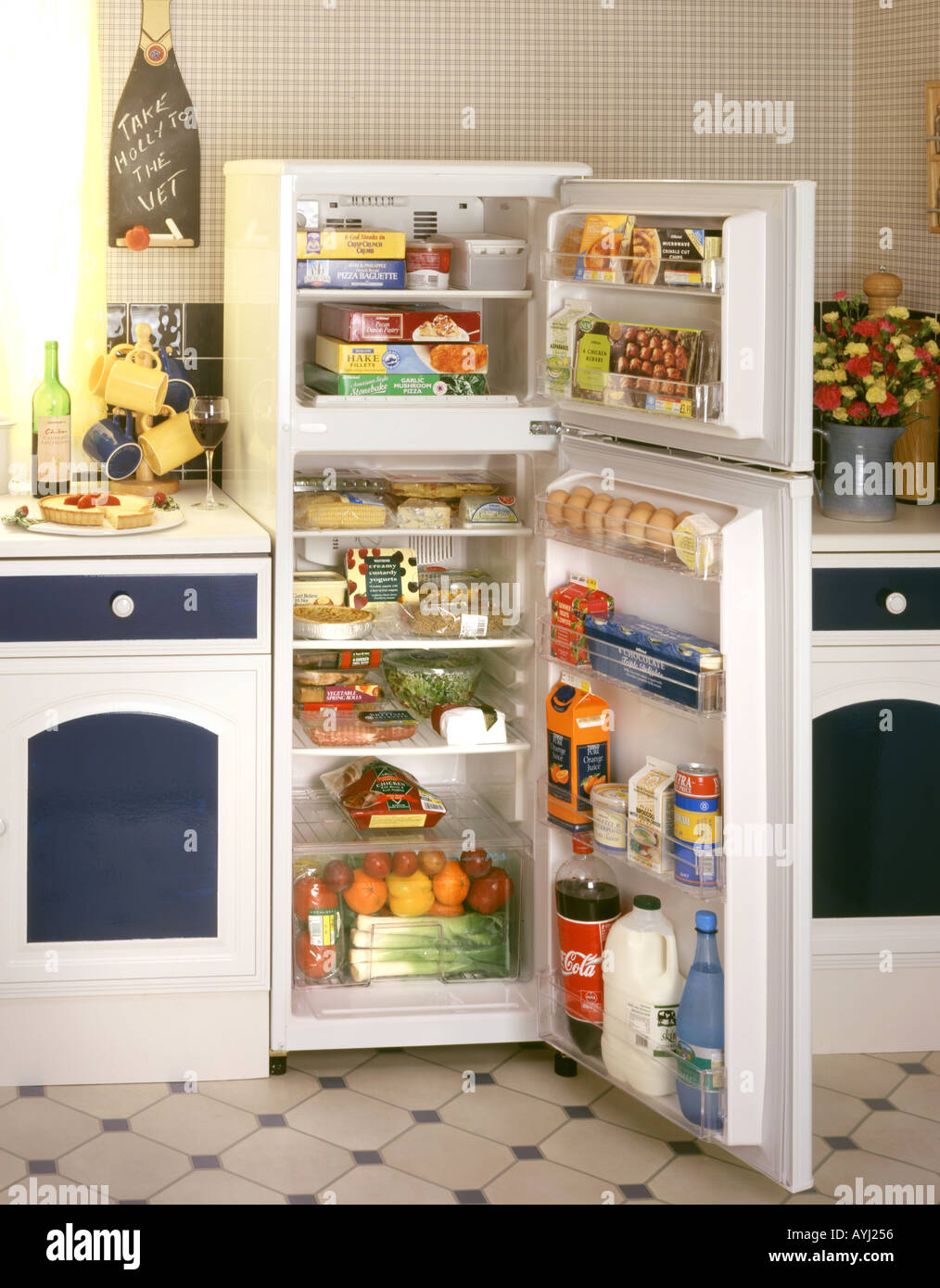 Happiness is a full refrigerator Stock Photo - Alamy