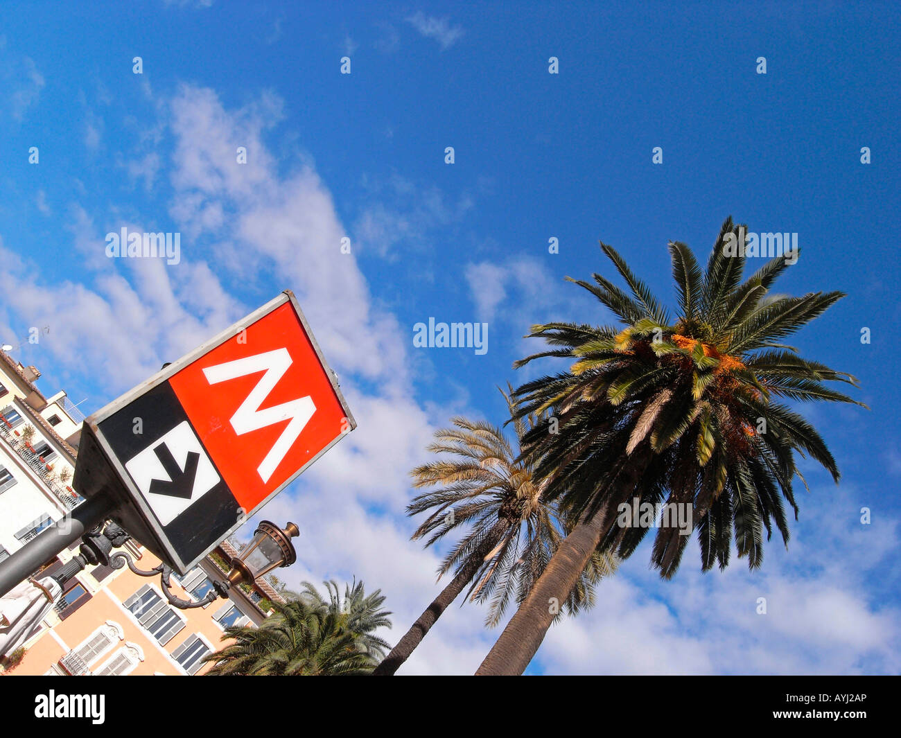 Metro sign Piazza di Spagna Rome Stock Photo - Alamy
