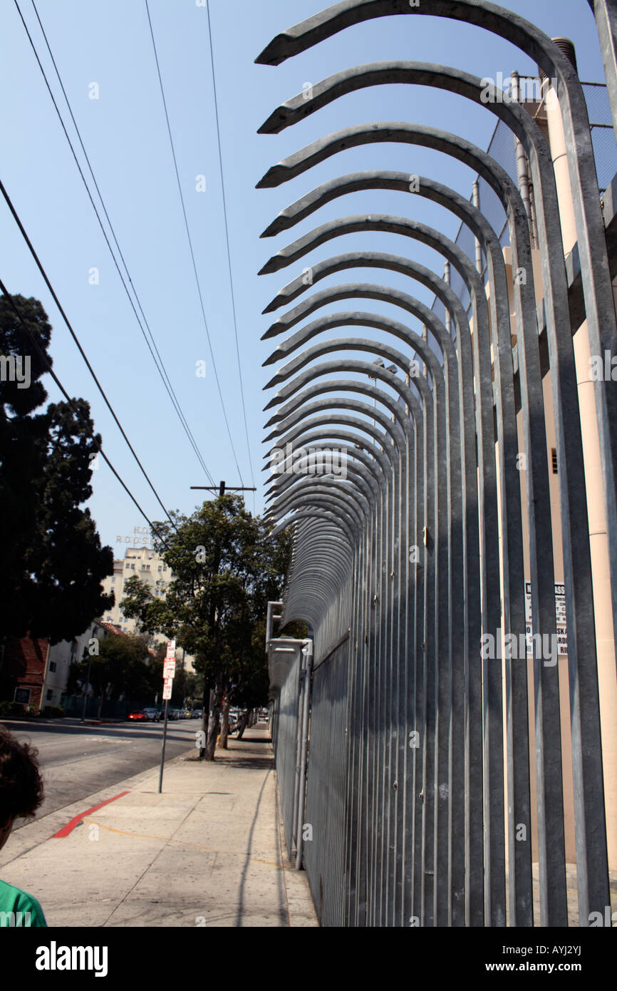 An intimidating fence surrounding Hollywood High School's outdoor ...