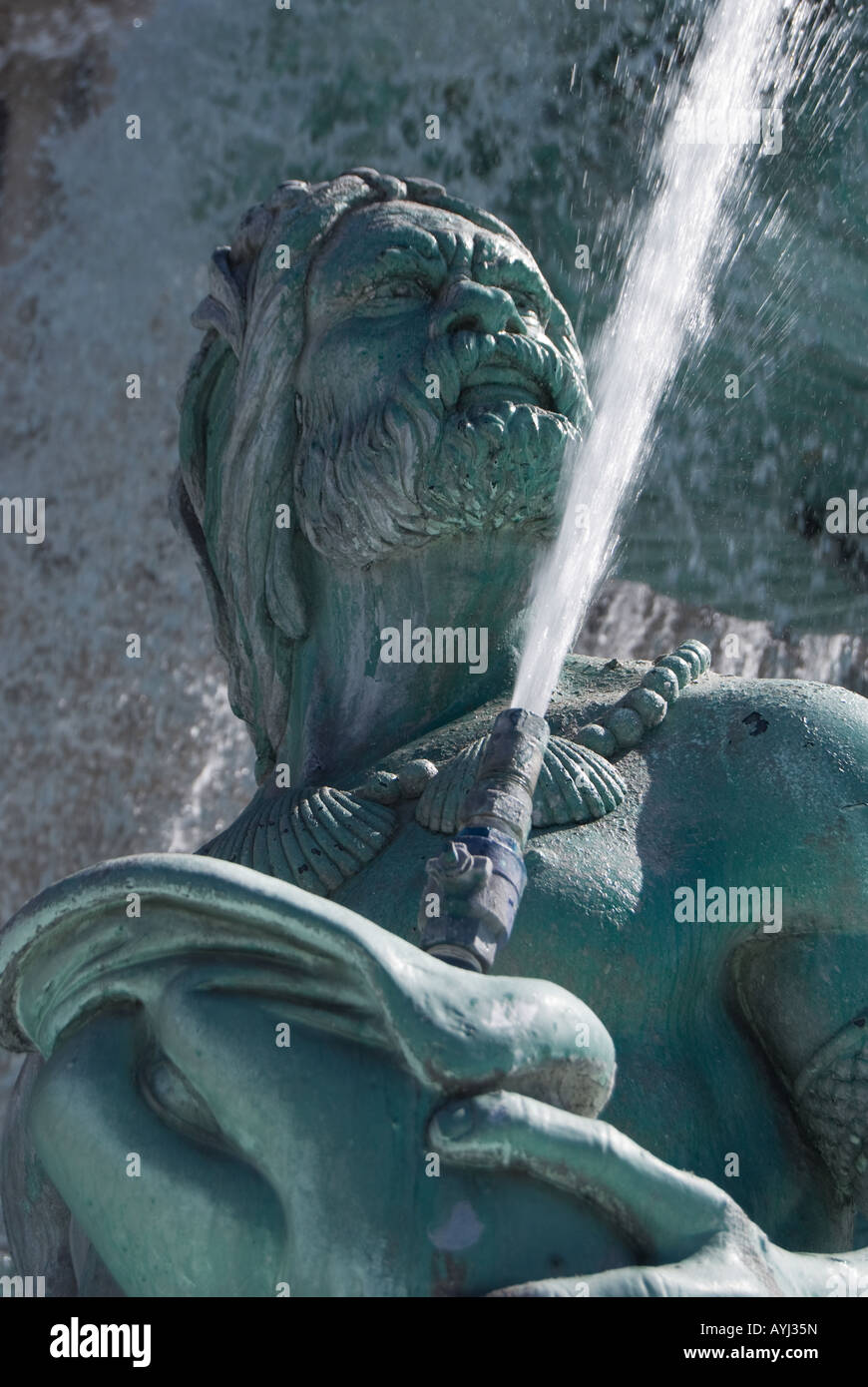 Mermaid Fountain Statue Stock Photo - Alamy