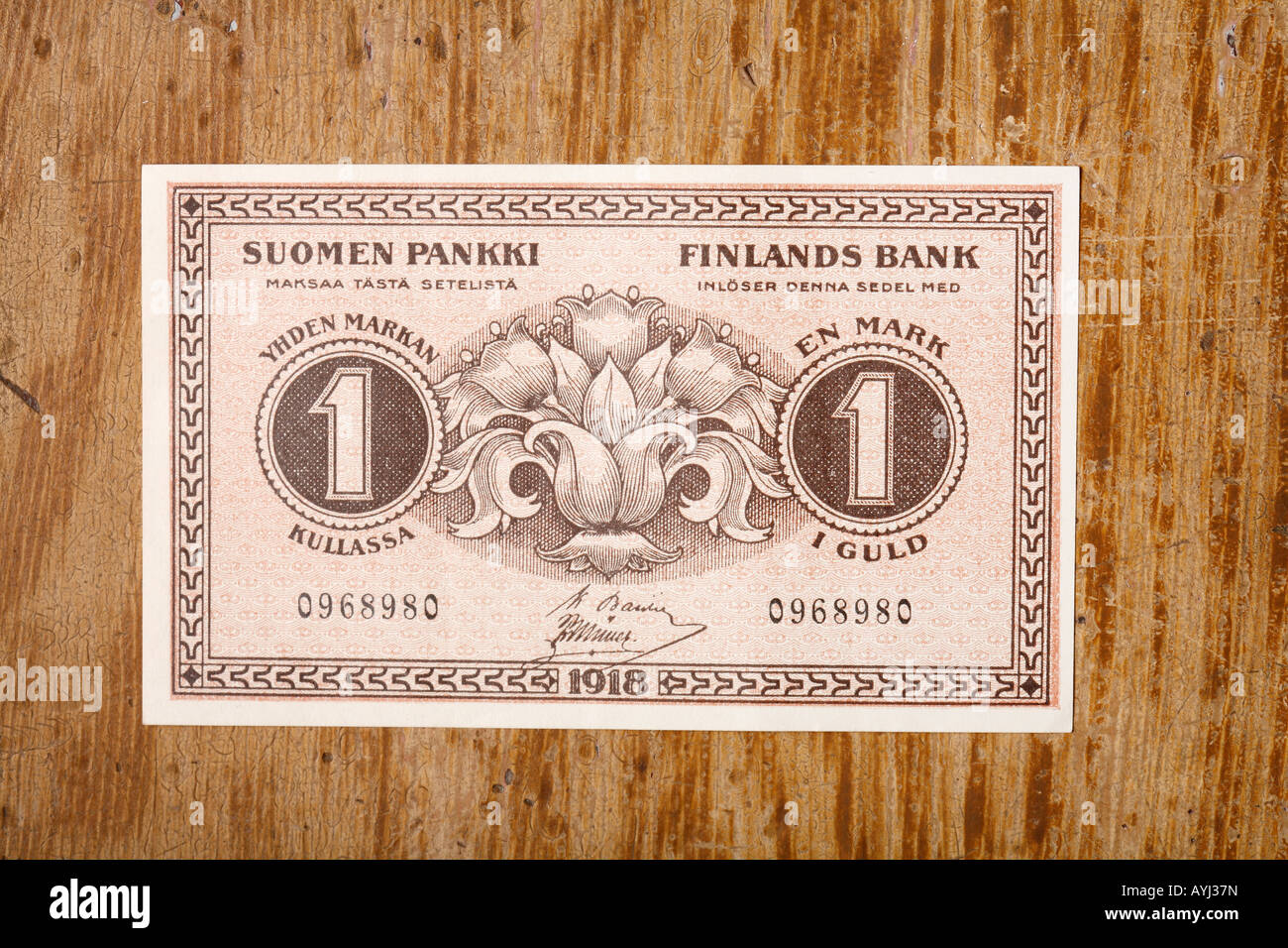 One finnish mark from year 1918 Stock Photo - Alamy