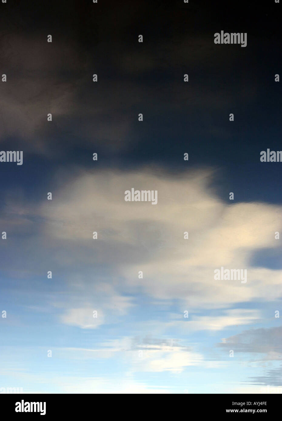 A reflection of the sky and clouds in Hartlepool Marina taken at sunset ...