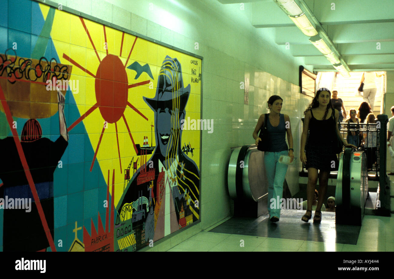 Buenos Aires the image of Tango legend Carlos Gardel in a subway ...