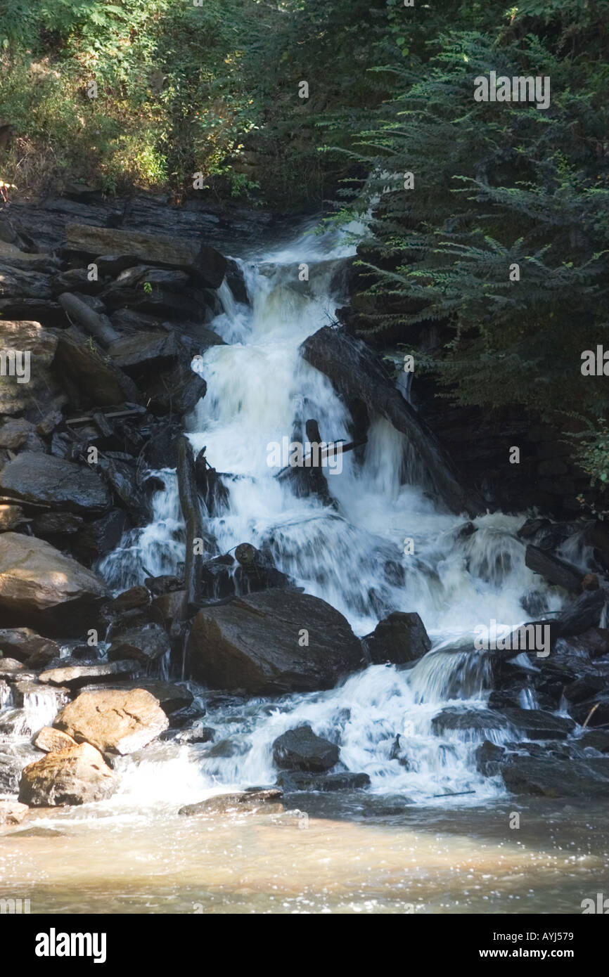 A waterfall at a pre civil war fabric mill dam located in Roswell GA ...