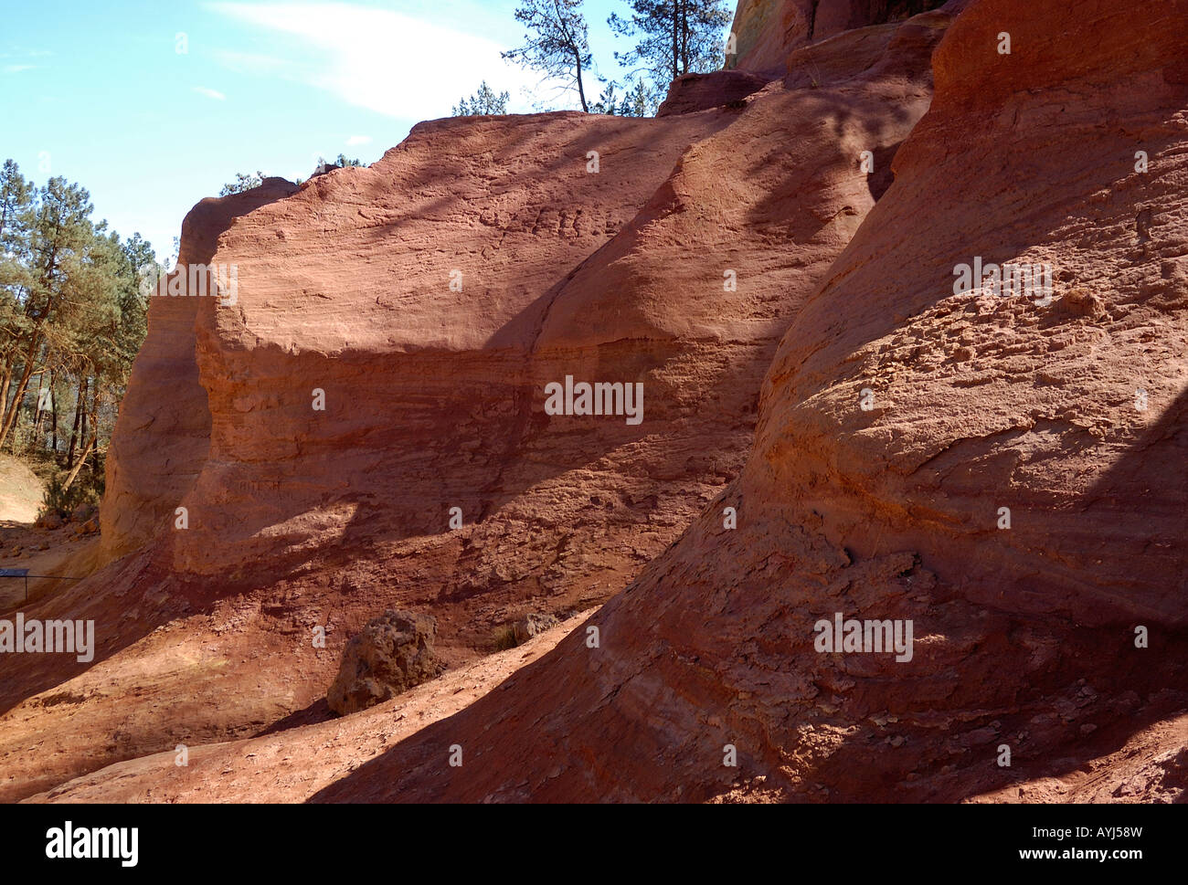 Languedoc-Roussillion Provence, France Old Ochre Mines in Provence ...