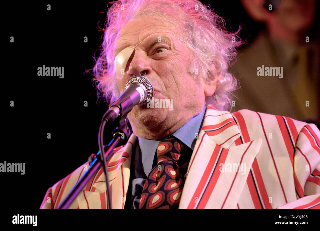 Veteran Jazz singer George Melly performing at the annual Jazz Festival ...