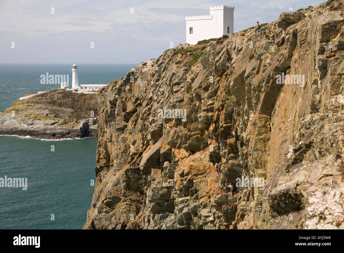 HOLYHEAD ISLE OF ANGLESEY NORTH WALES UK August Ellins Tower on the top ...