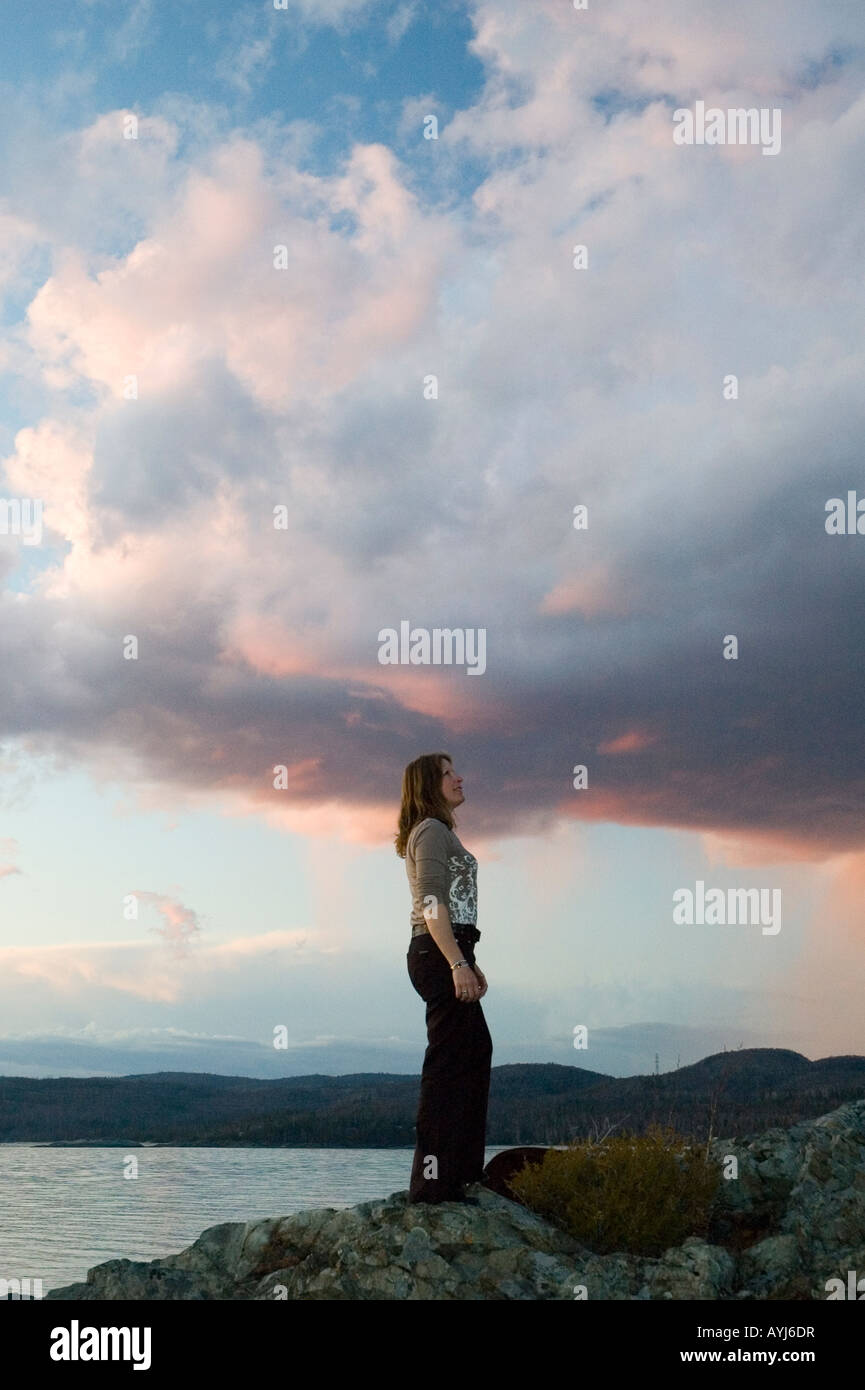 woman waiting for storm Stock Photo - Alamy
