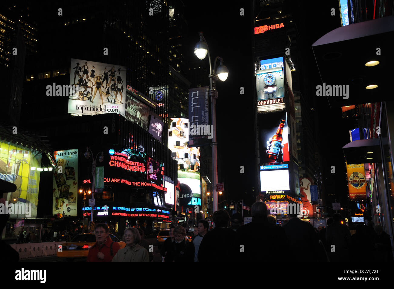Times Square at night Stock Photo - Alamy