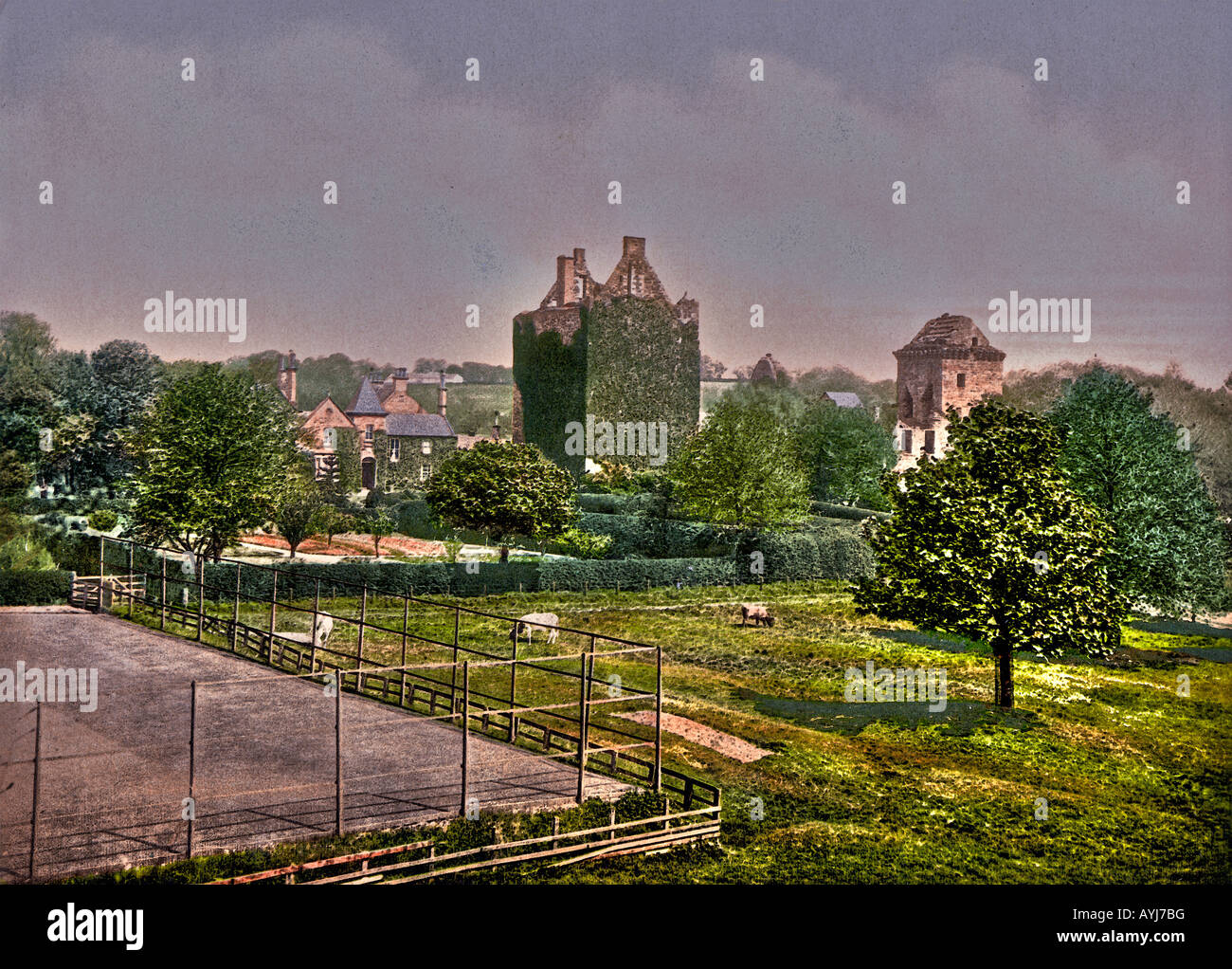 Dean Castle Kilmarnock Ayrshire Scotland, Art 1890 to 1900 Stock Photo ...