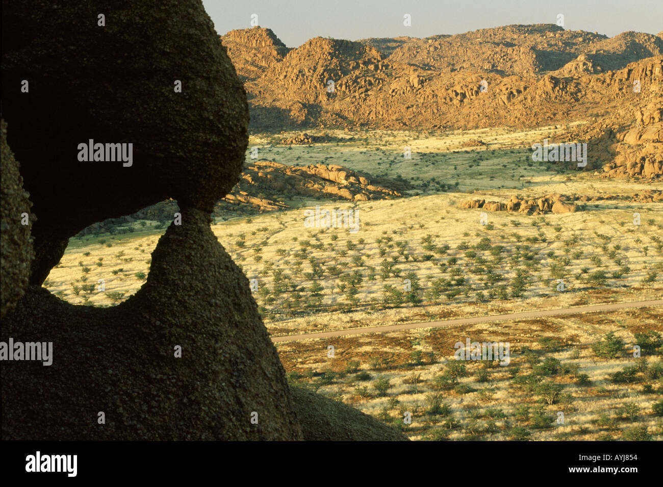 View of desert and scrub Damaraland Namibia Africa Stock Photo - Alamy