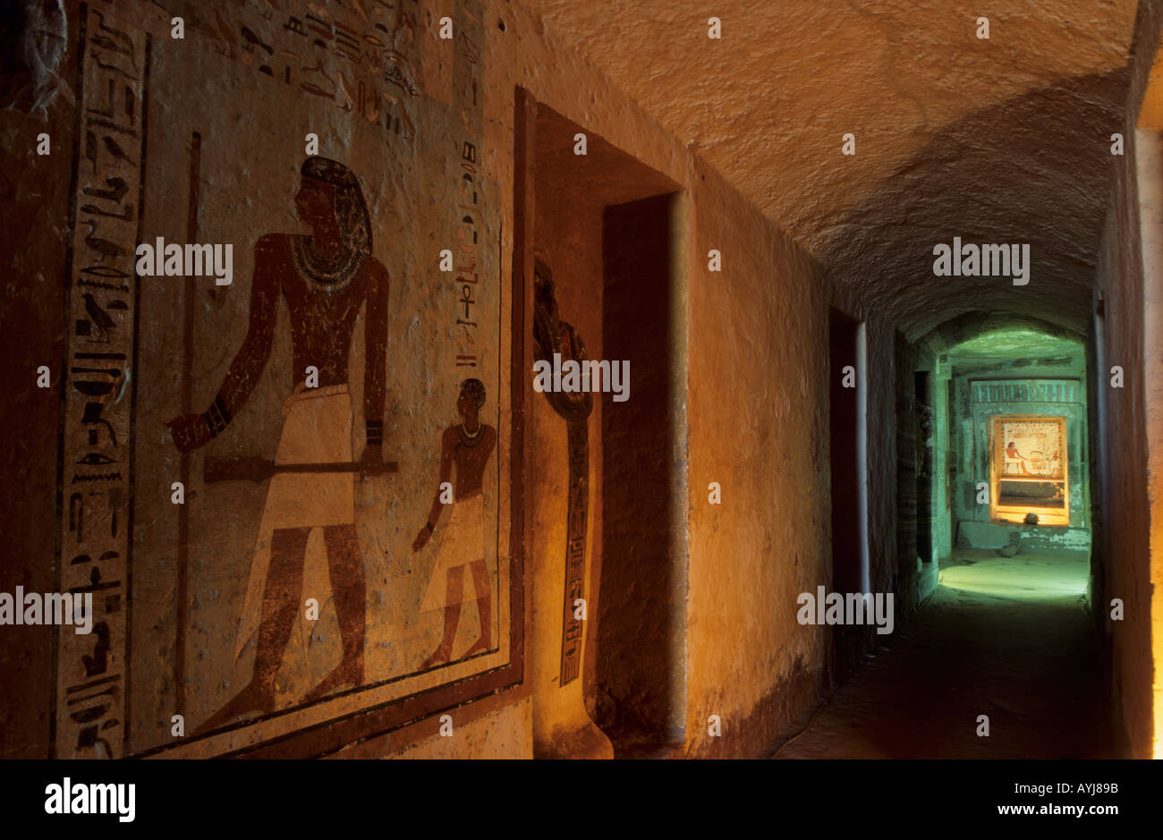 Inside Tomb of Sarenput II No 31 Tombs of the Nobles Aswan Egypt Stock ...