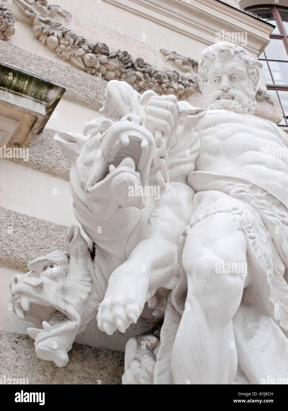 Statue outside the Hofburg on Michaelerplatz Vienna Austria Stock Photo ...