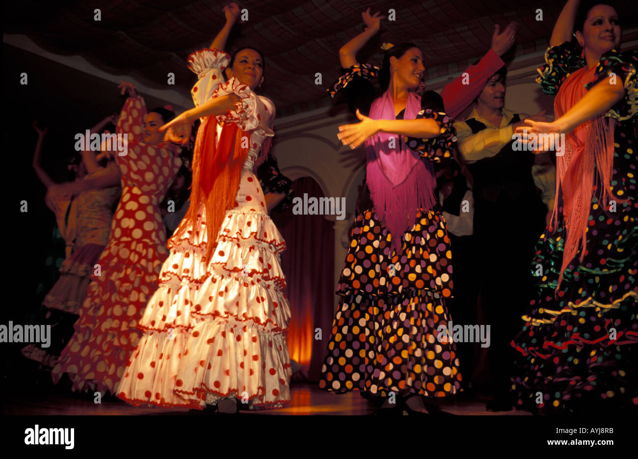 Seville flamenco show for tourists in tablao Stock Photo - Alamy