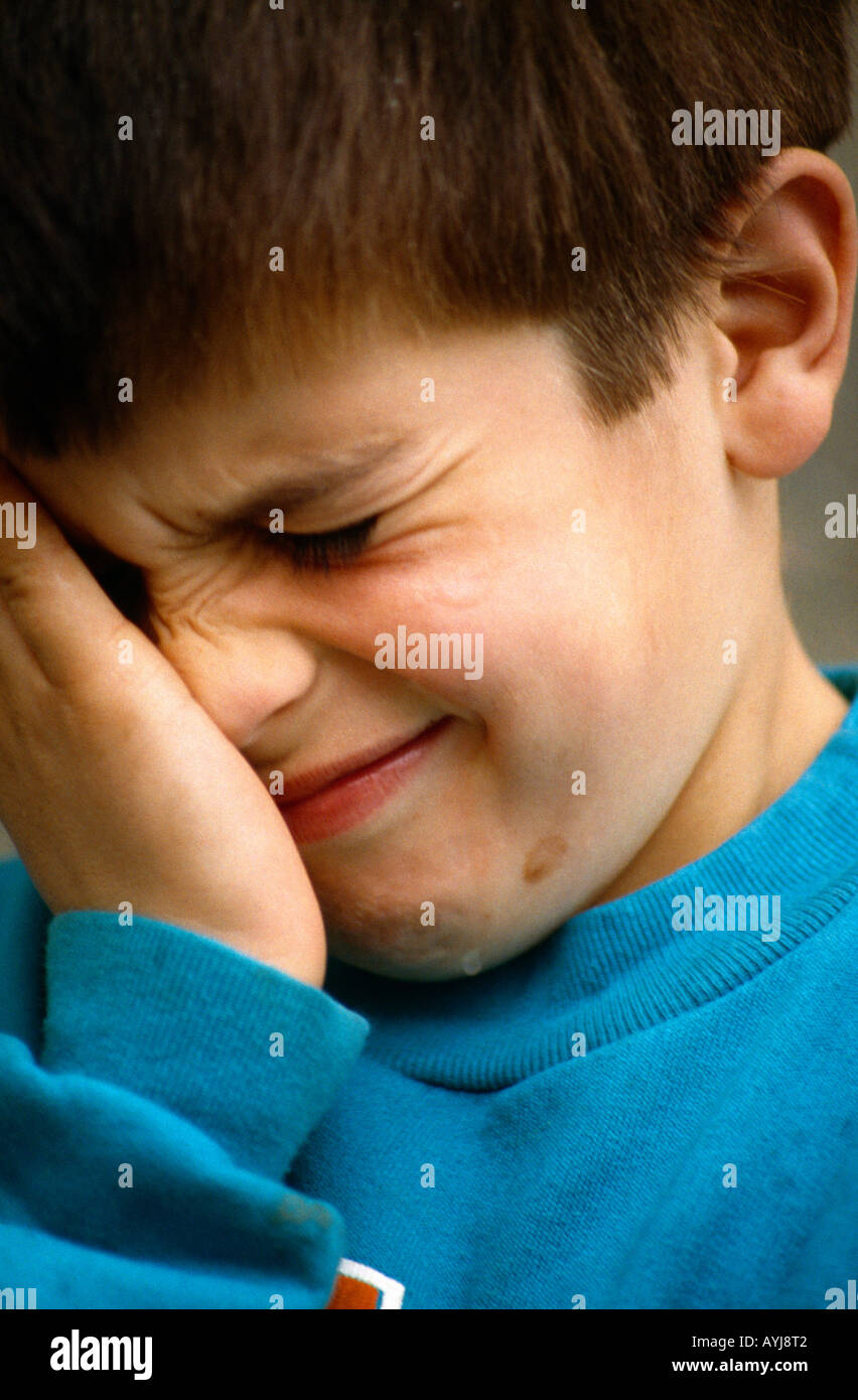 Boy Looking Sad Stock Photo - Alamy