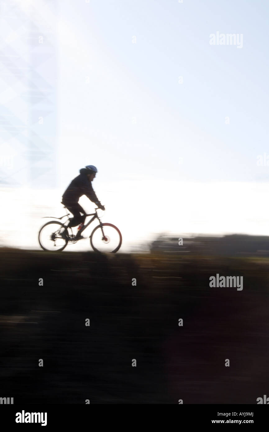 Cyclist night countryside hi-res stock photography and images - Alamy
