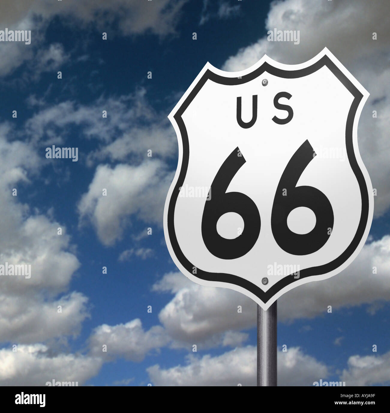 big sky route 66 sign Stock Photo - Alamy