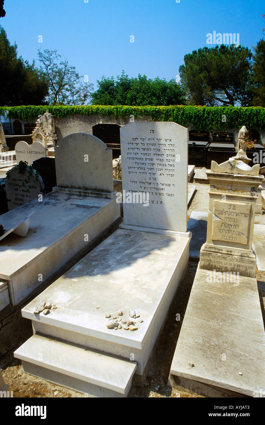 Nice France Jewish Graves in Cemetery with Stones Left to Mark Visit ...