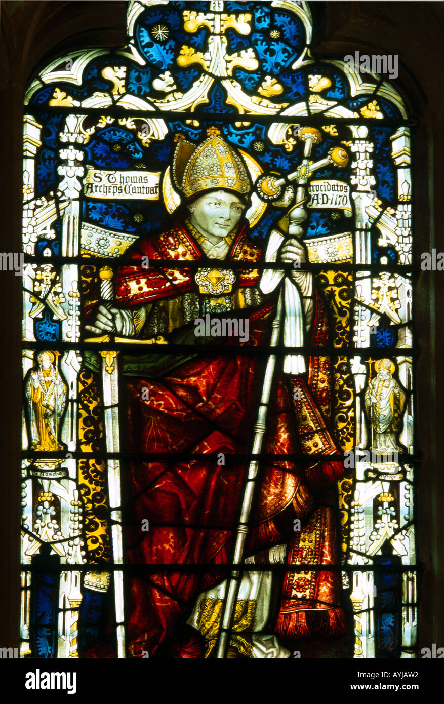 Thomas Becket Stained Glass Window Stock Photos & Thomas Becket Stained ...