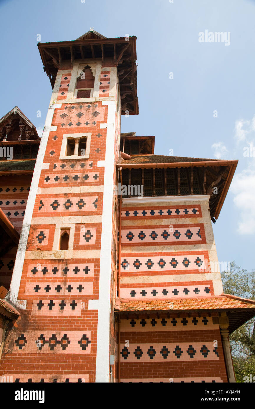 Decorative tower and facade, Napier Museum, Trivandrum, Kerala, India ...