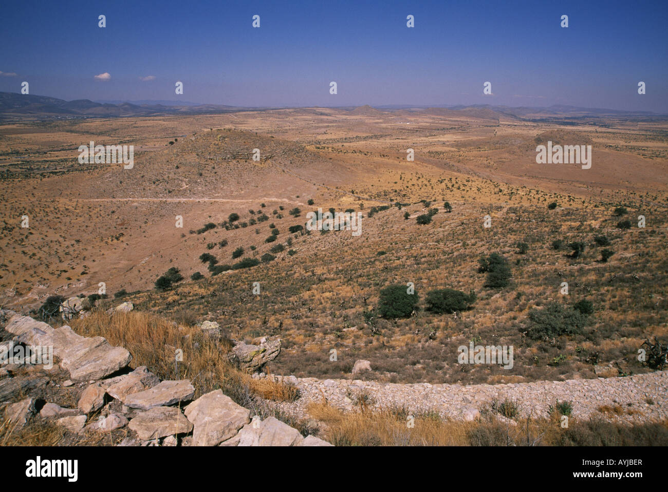 Chicomostoc Aztec ruins View from walls of plain below Site of ...