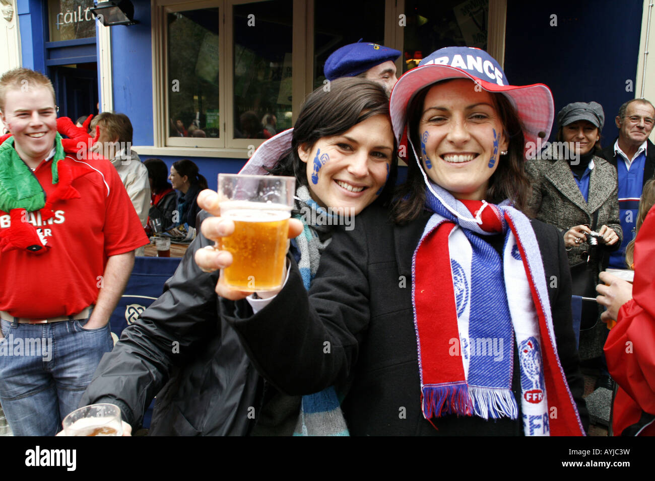 French rugby fans bring a special ambience to the streets of Cardiff ...