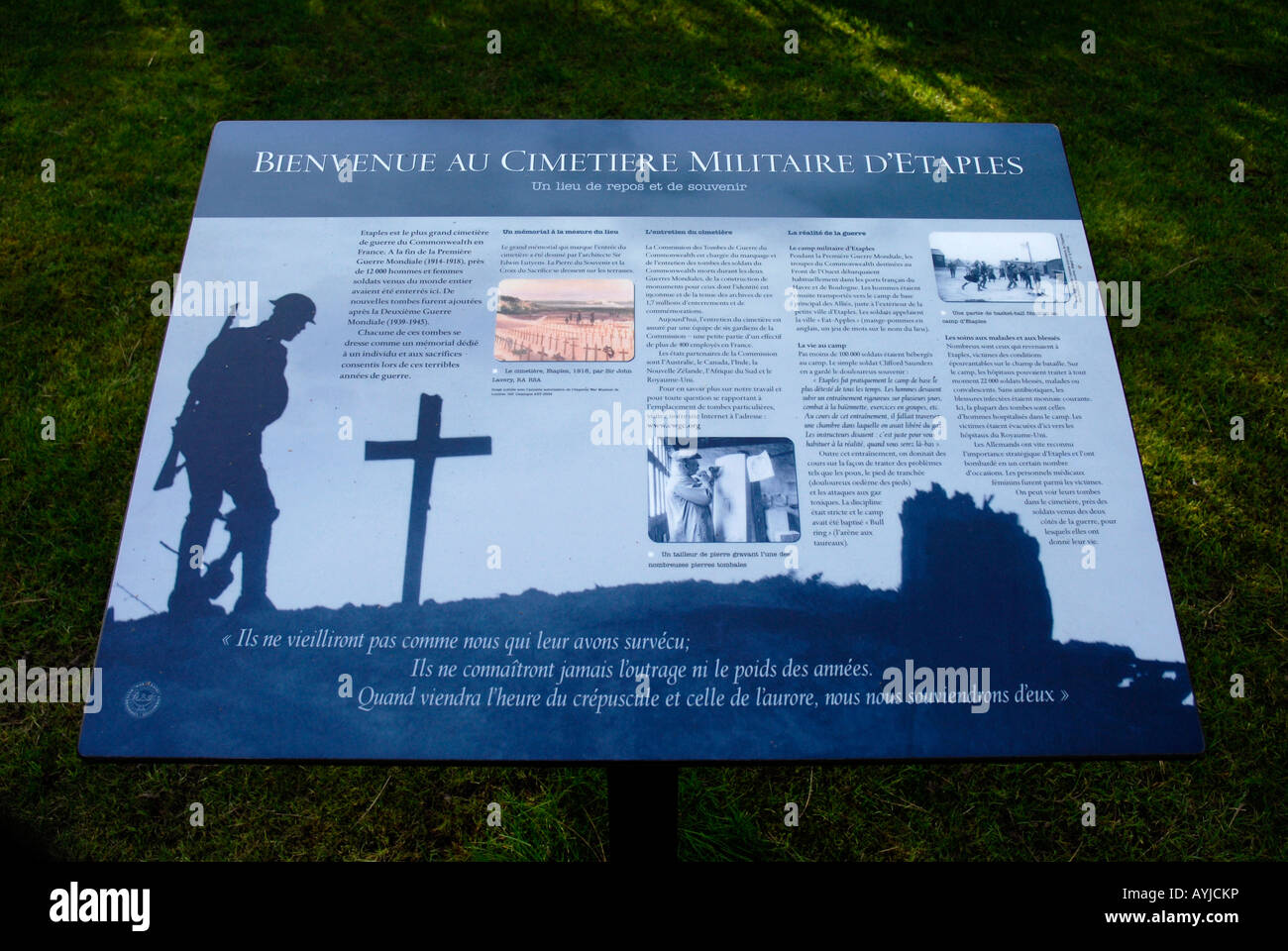 Etaples Military Cemetery Pas de Calais France WWI and WWII Stock Photo ...