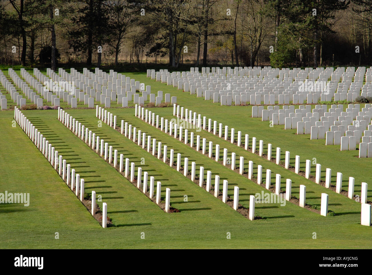 Etaples Military Cemetery Pas de Calais France WWI and WWII Stock Photo ...