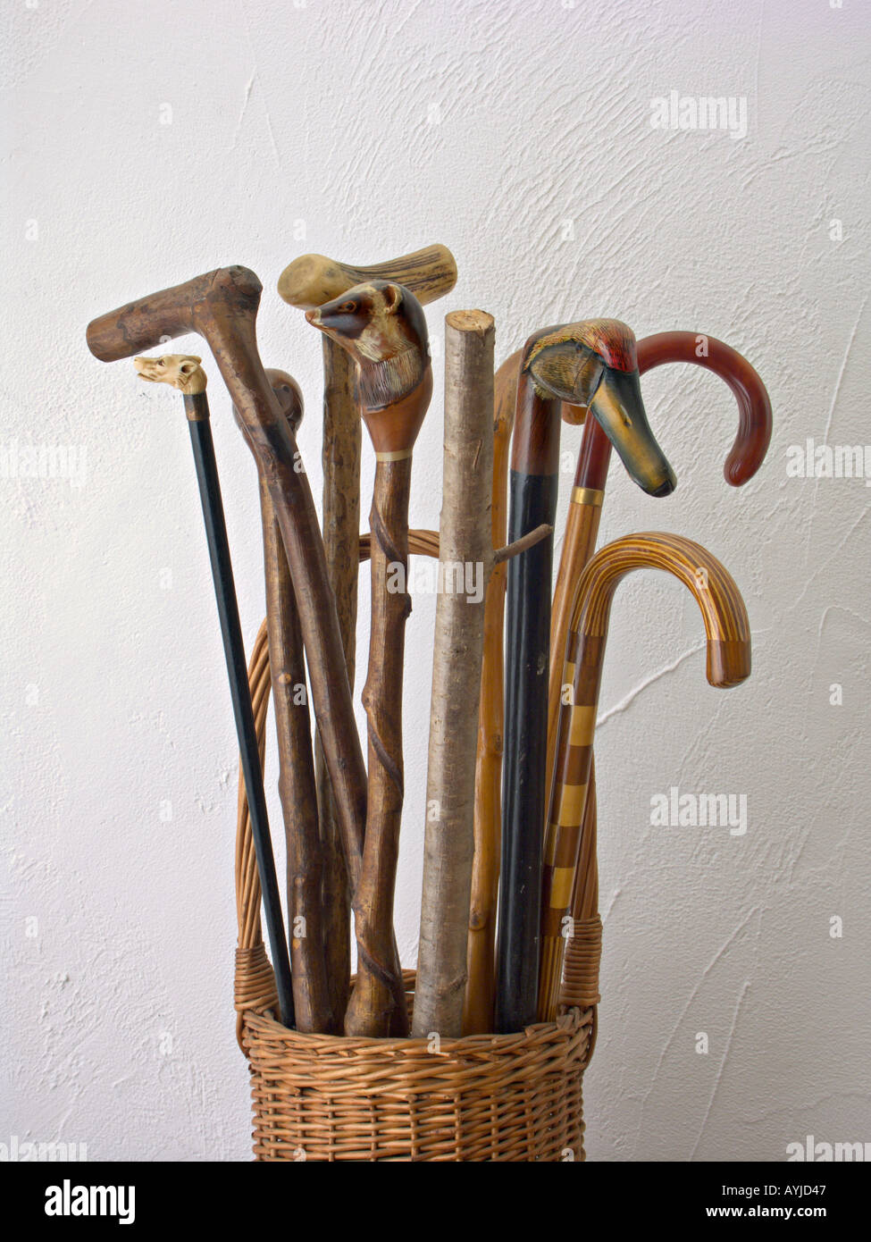 Hand Carved Walking Sticks High Resolution Stock Photography and Images ...