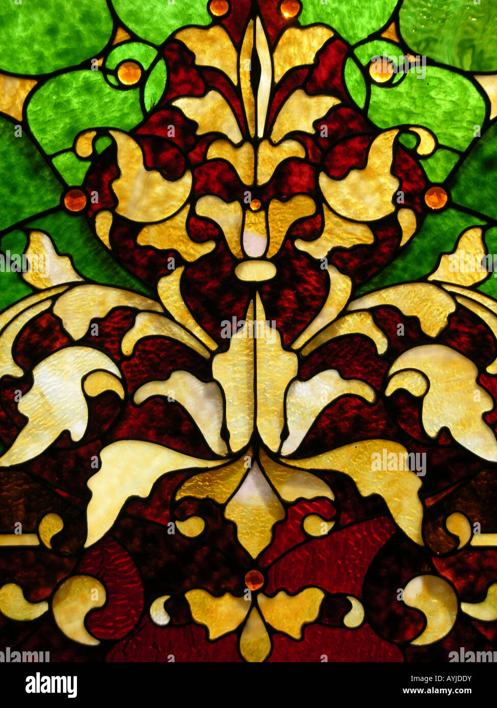 Colorful Detail of Stained Glass Window Stock Photo - Alamy