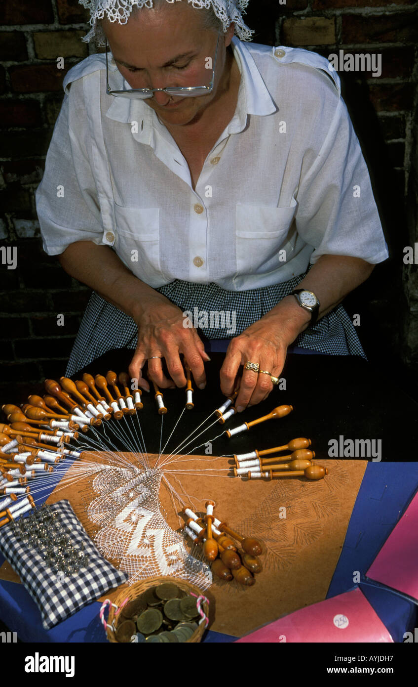 Brugge a city famous for its lace workers Stock Photo - Alamy