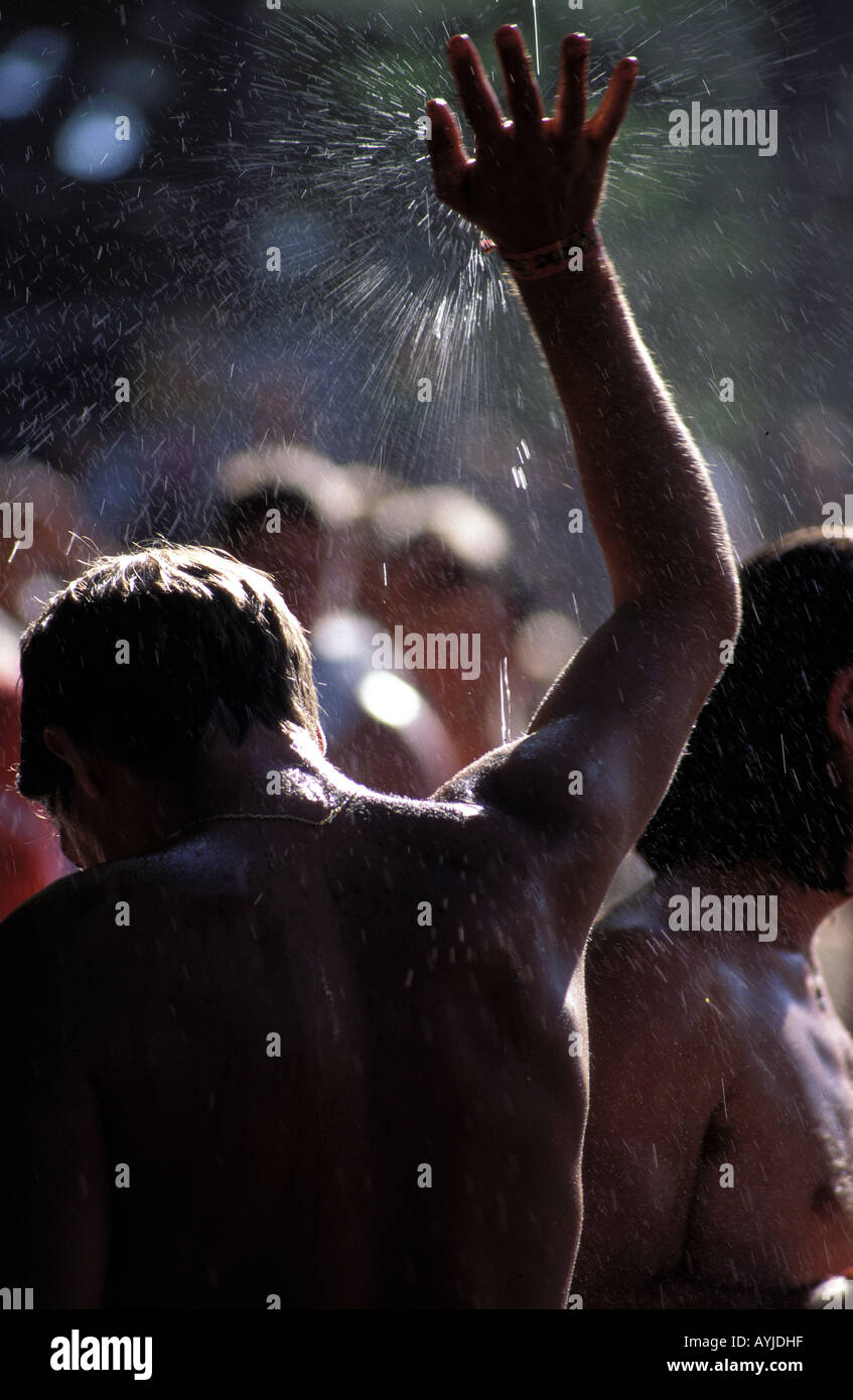 Mud fight during the Skanderborg summer music festival Stock Photo - Alamy