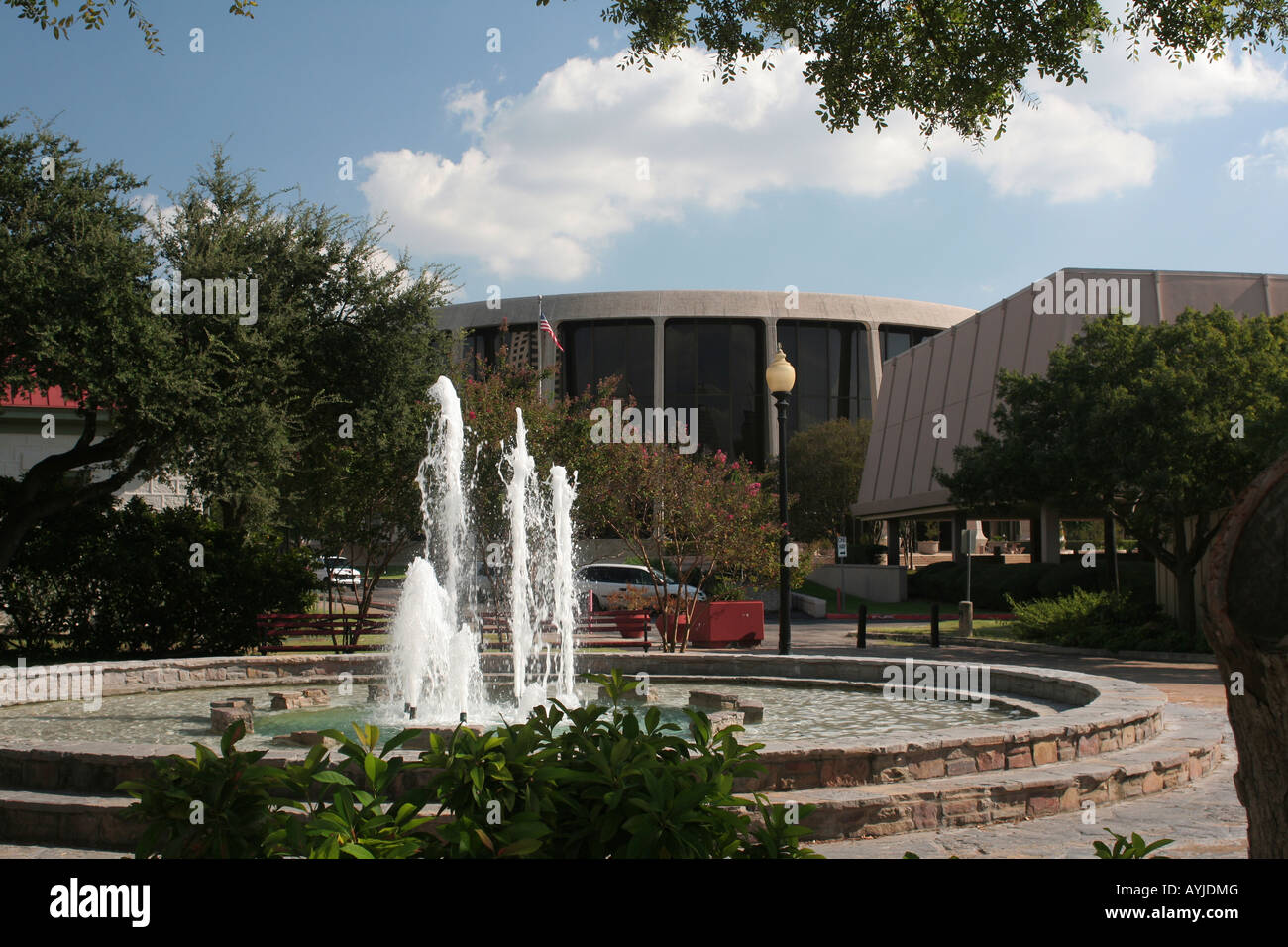 Fountain and Pavillion in Hemisfair Park San Antonio Texas Stock Photo ...