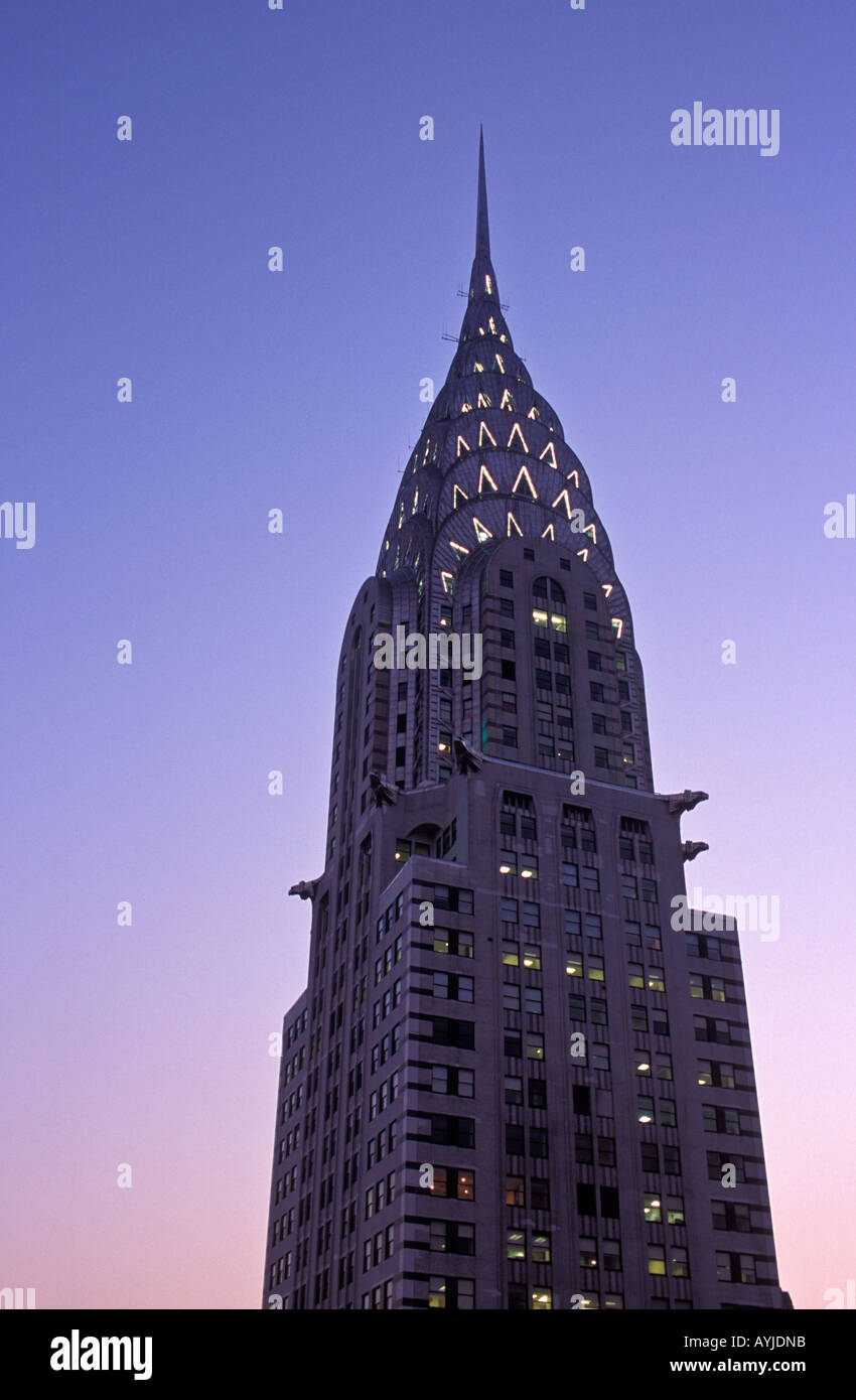 Chrysler building at night hi-res stock photography and images - Alamy