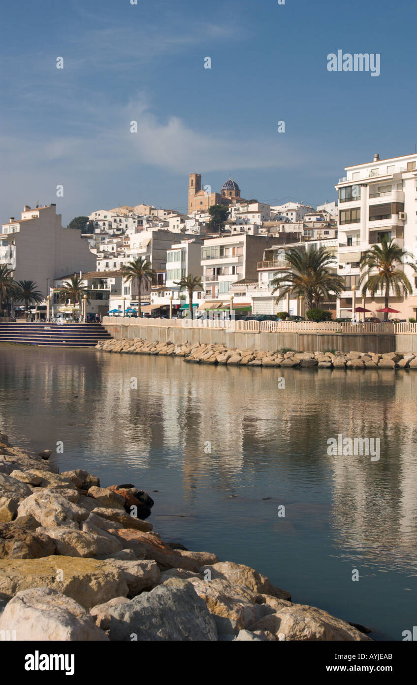 Altea cityscape from seaside promenade Stock Photo - Alamy