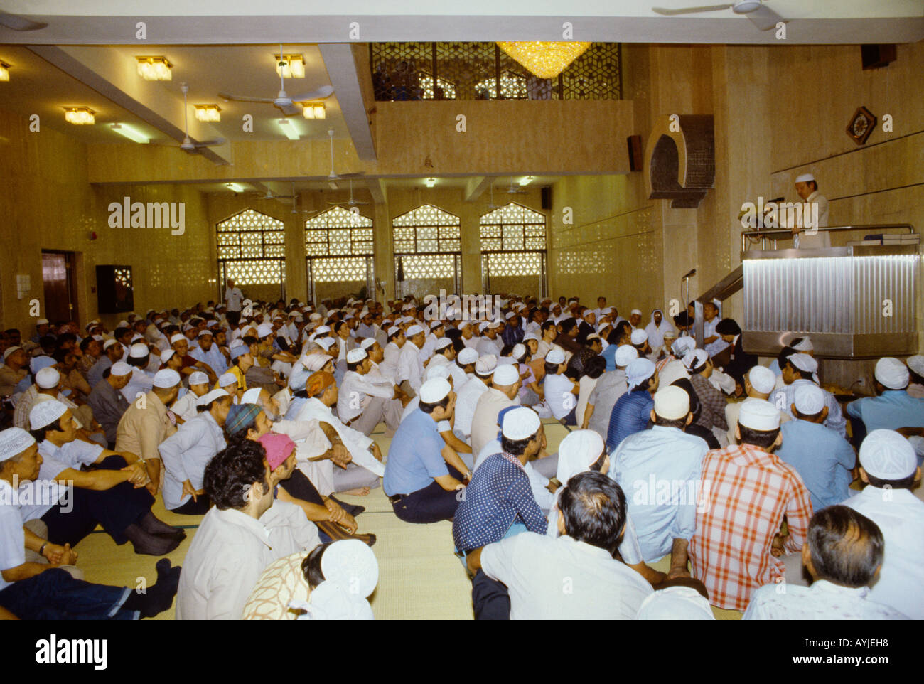 Singapore Inside View Of Masjid Ammar Iman On Minbar Stock Photo - Alamy