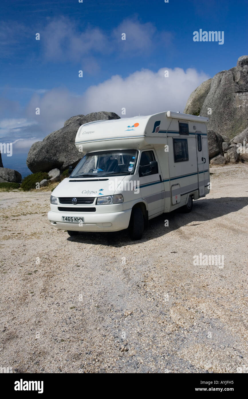 Calypso Campervan in Parque Natural da Serra da Estrela on high plateau ...
