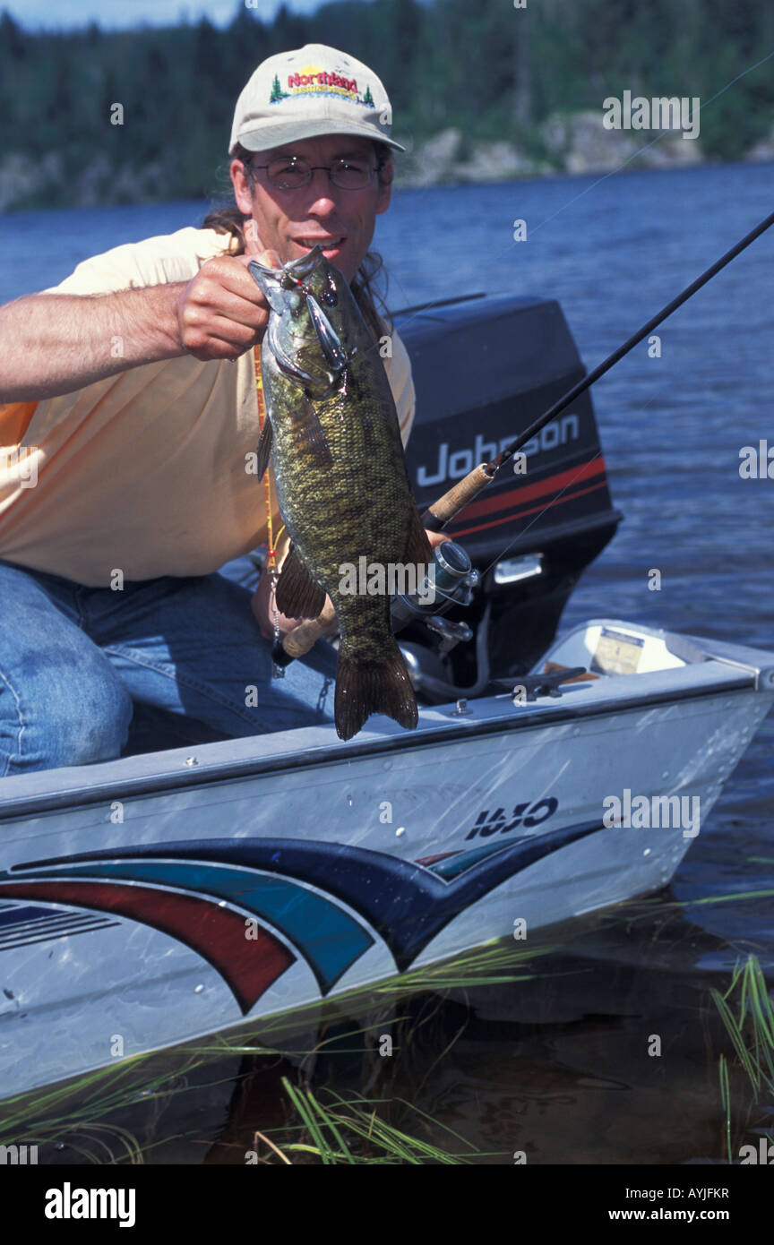 male angler with smallmouth bass Stock Photo - Alamy