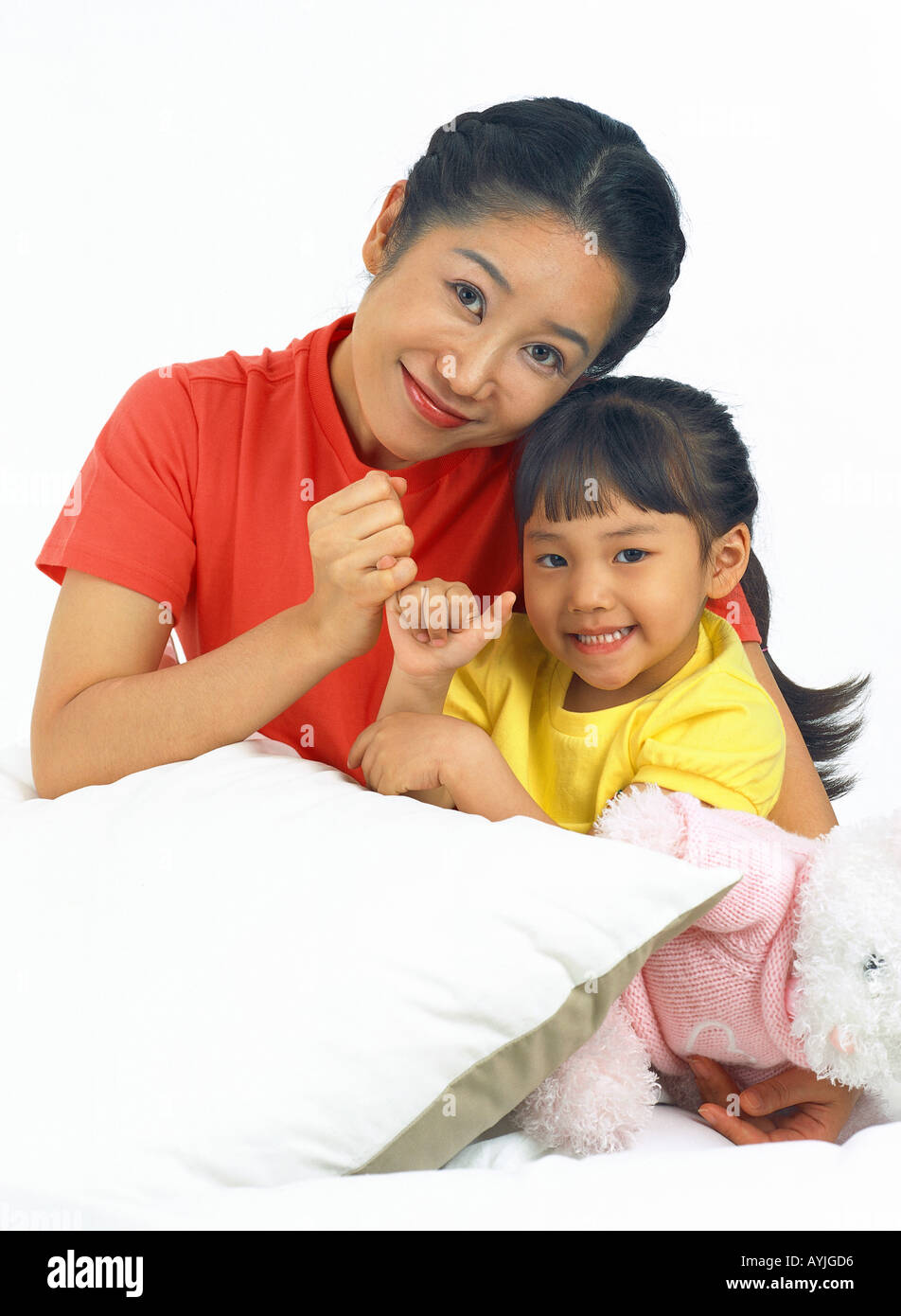 Korean mother and daughter Cut Out Stock Images & Pictures - Alamy