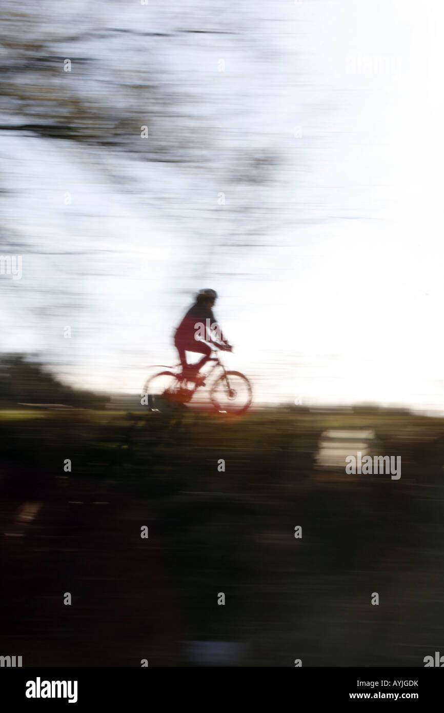 Cyclist night countryside hi-res stock photography and images - Alamy