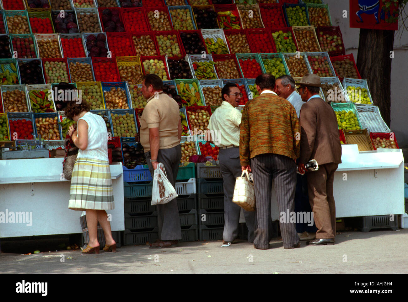 Constanza Romania Fruit and Vegetable Stall in Street Stock Photo - Alamy