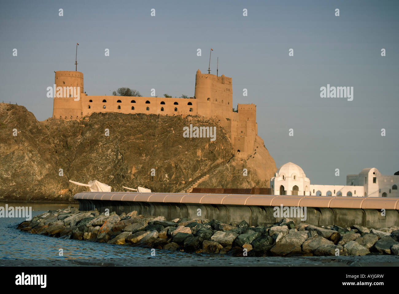 Oman Muscat Al Mirani fort Stock Photo - Alamy