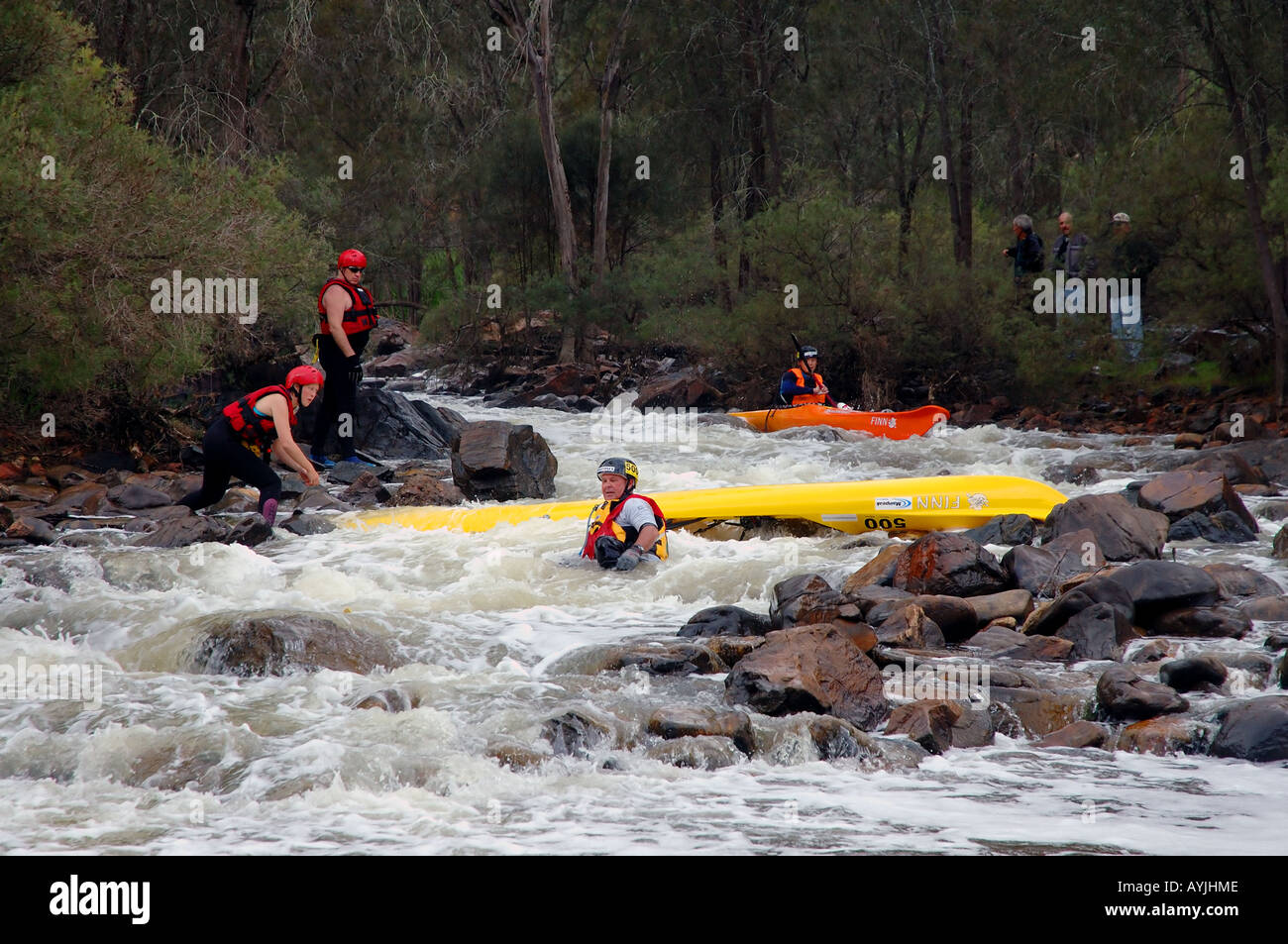 Kayakers competing in the Avon Descent, a famous whitewater race near ...